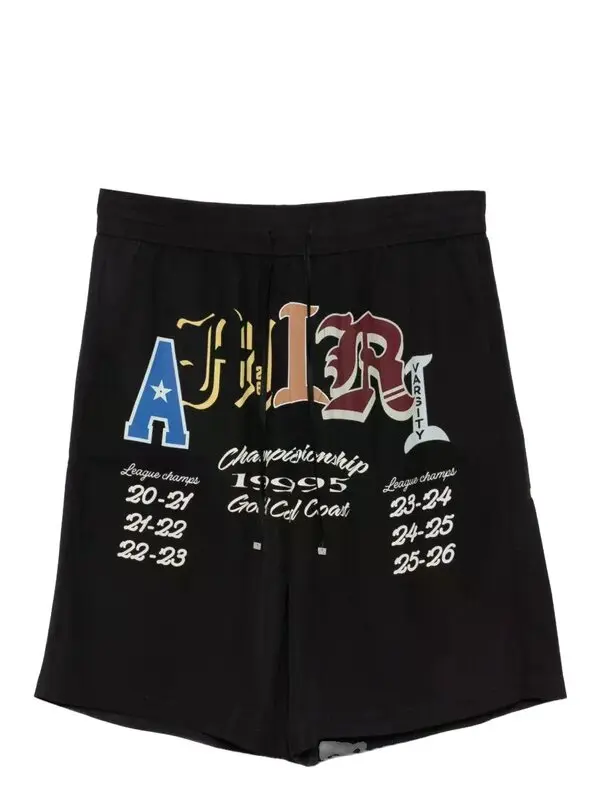 Amiri Logo Cargo Shorts - Black