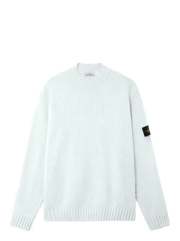 Stone Island Compass-motif Cotton Sweater - Blue
