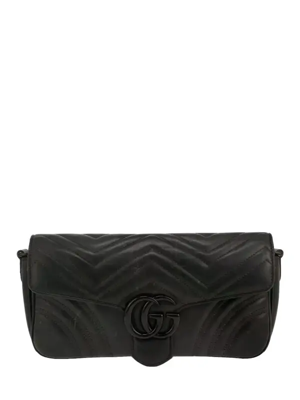 Gucci Quilted-leather Shoulder Bag - Black