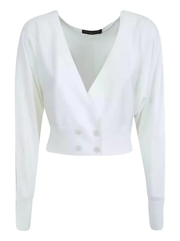 Fabiana Filippi Double-breasted Wrap Top - White