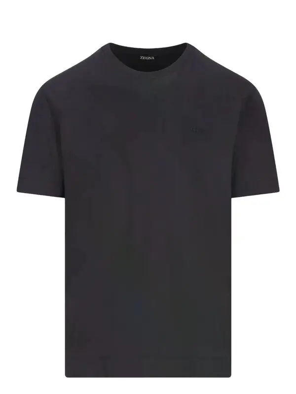 Zegna Crew-neck Short-sleeve T-shirt - Blue