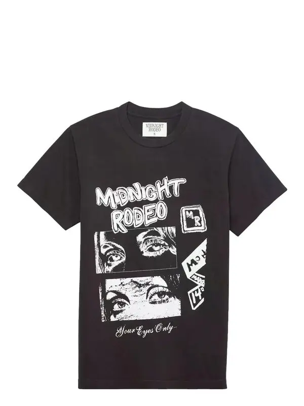 MIDNIGHT RODEO Your Eyes Only Graphic T-shirt - Black