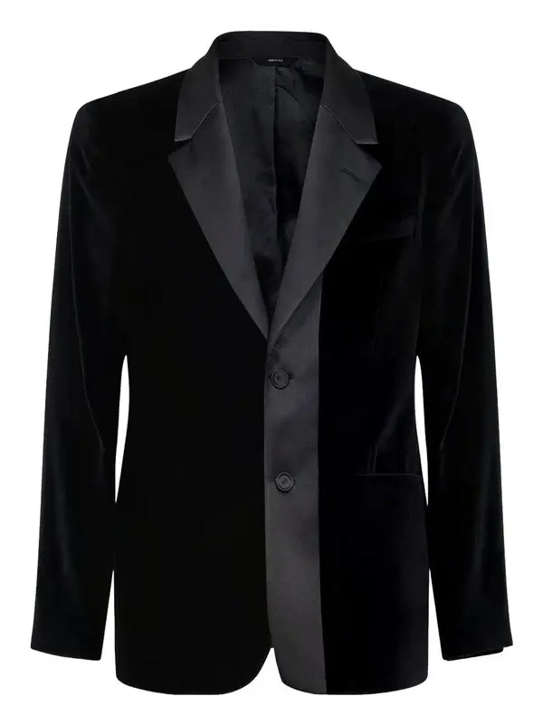 Fendi Single-breasted Jacket With Satin Collar - Black