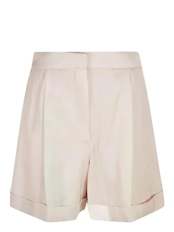 Alexander McQueen Pleated Cuffed-hem Shorts - Neutrals