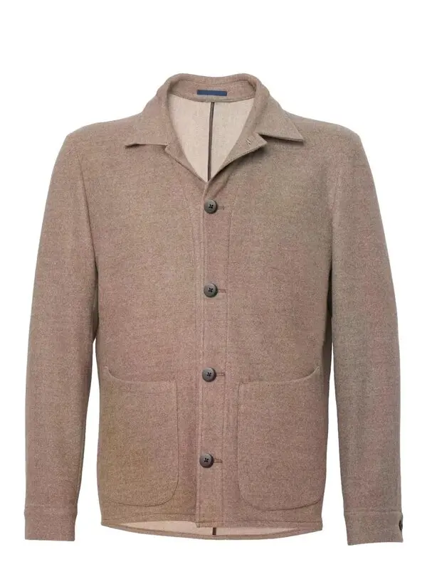 FRANZESE COLLECTION Wool Shirt Jacket - Neutrals