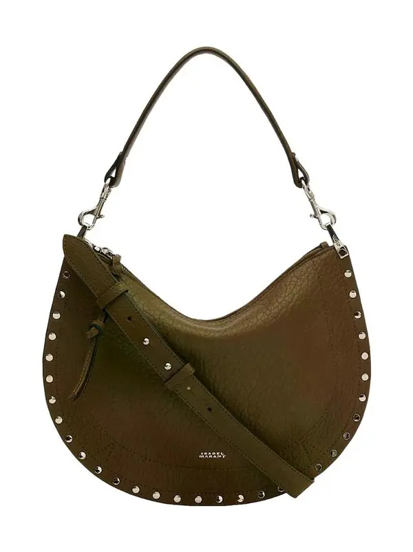 Isabel Marant Oskan Soft Zip Shoulder Bag - Green
