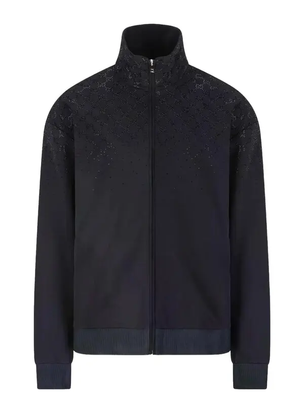 Gucci Monogram Zip-up Sweatshirt - Blue