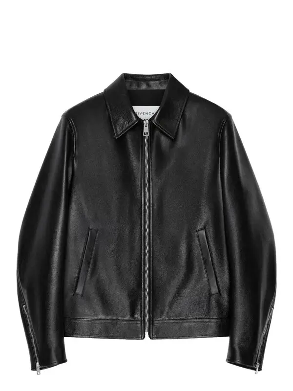 Givenchy Classic-collar Leather Jacket - Black
