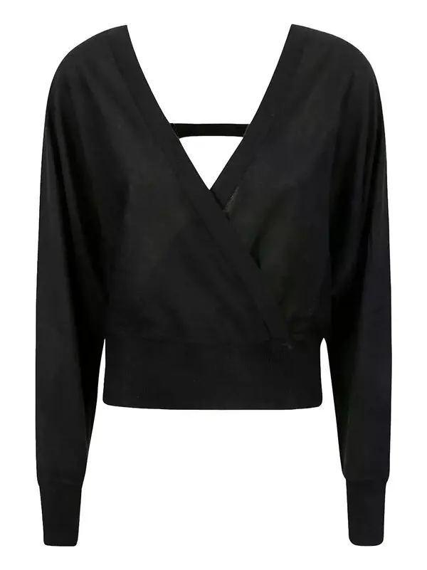 Fabiana Filippi Open-back Wrap Top - Black