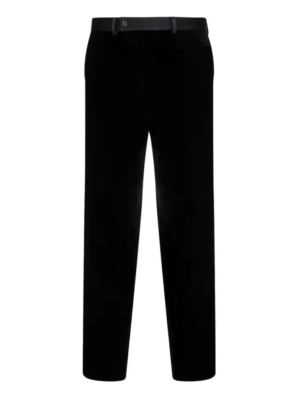Fendi Logo-detail Trousers - Black