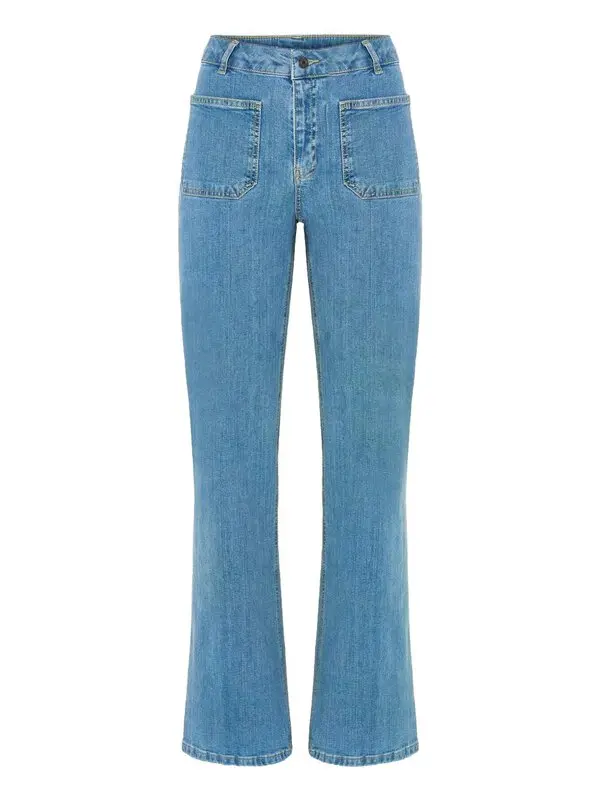 Vanessa Bruno Dompay Patch-pocket Flared Jeans - Blue