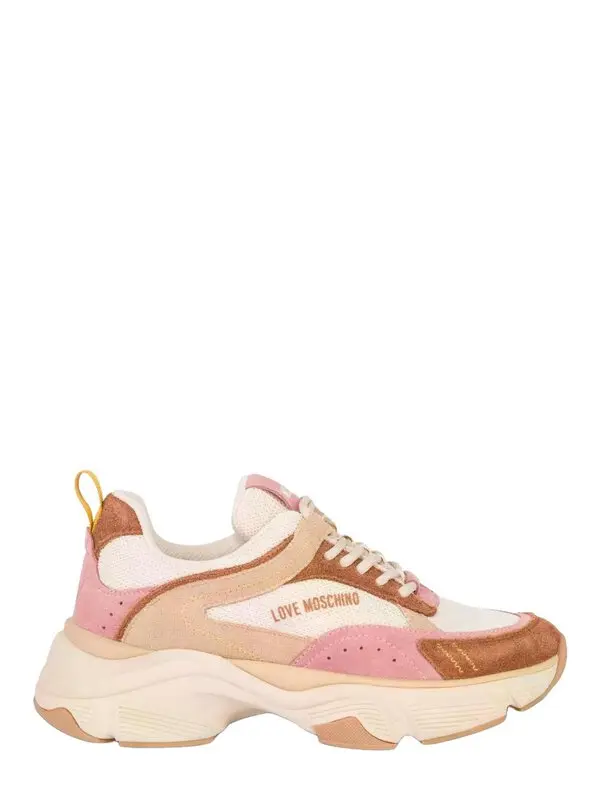 Moschino Heart Appliqué Sneakers - Neutrals