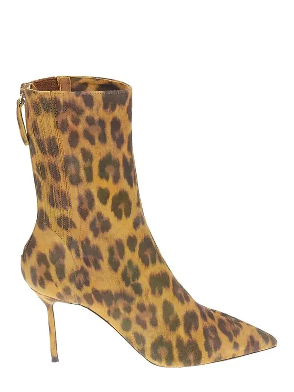 AQUAZZURA Montmartre Leopard-print Ankle Boots - Brown