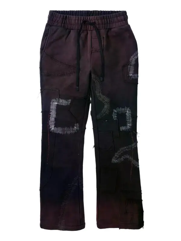 WHO DECIDES WAR BY EV BRAVADO Patchwork Track Pants - Black