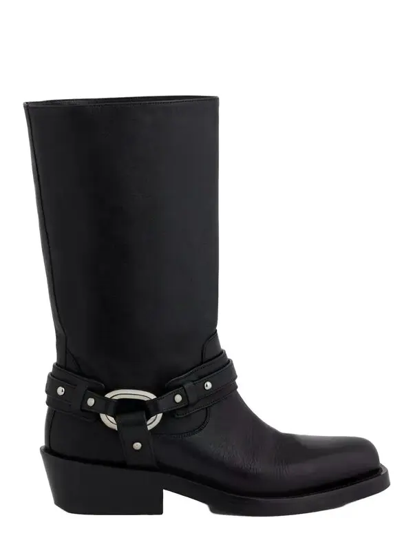 Rabanne Xl Link Biker Boots - Black