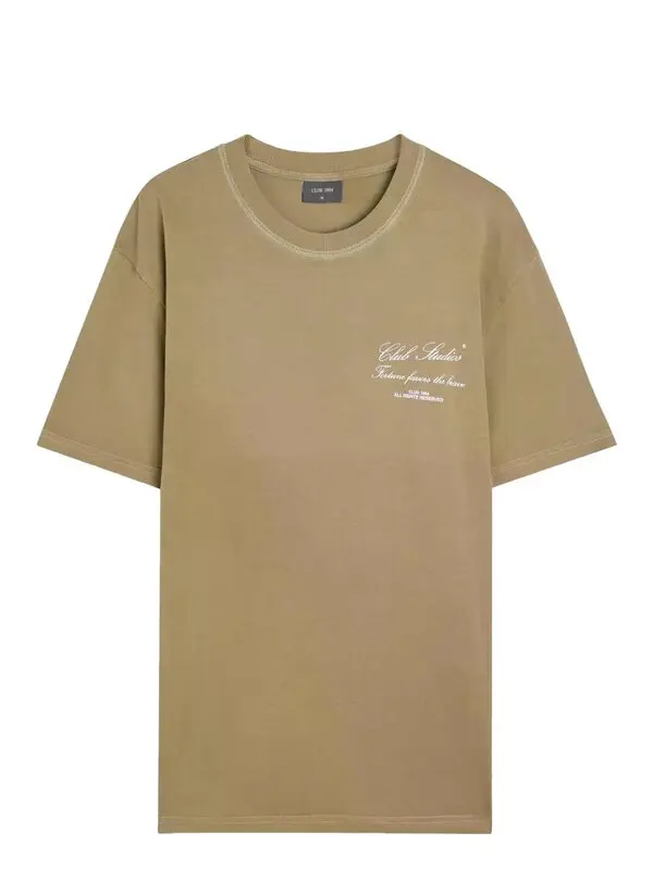 CLUB 1984 Text Crew-neck T-shirt - Neutrals