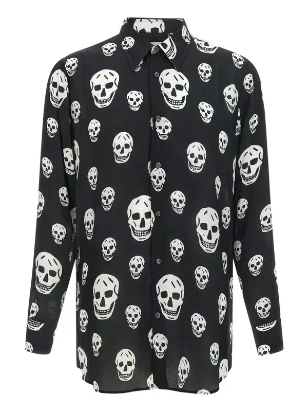 Alexander McQueen Skull-print Shirt - Black