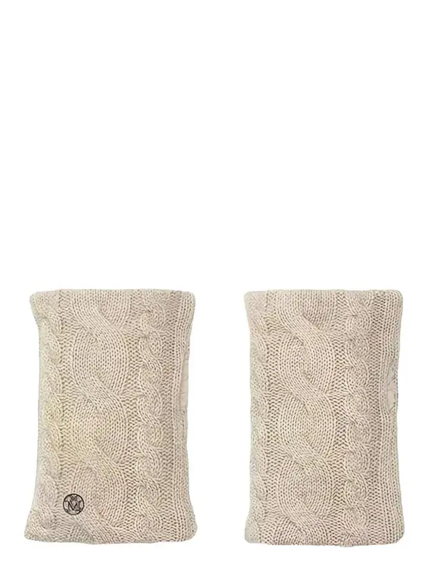 MAISON MICHEL Jolene Mittens - Neutrals