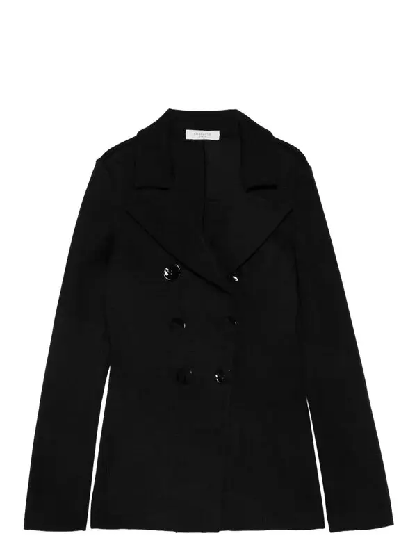 CHARLOTT Double-breasted Blazer - Black