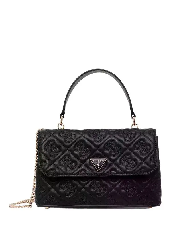 Guess Embossed Quilted Shoulder Bag - Black