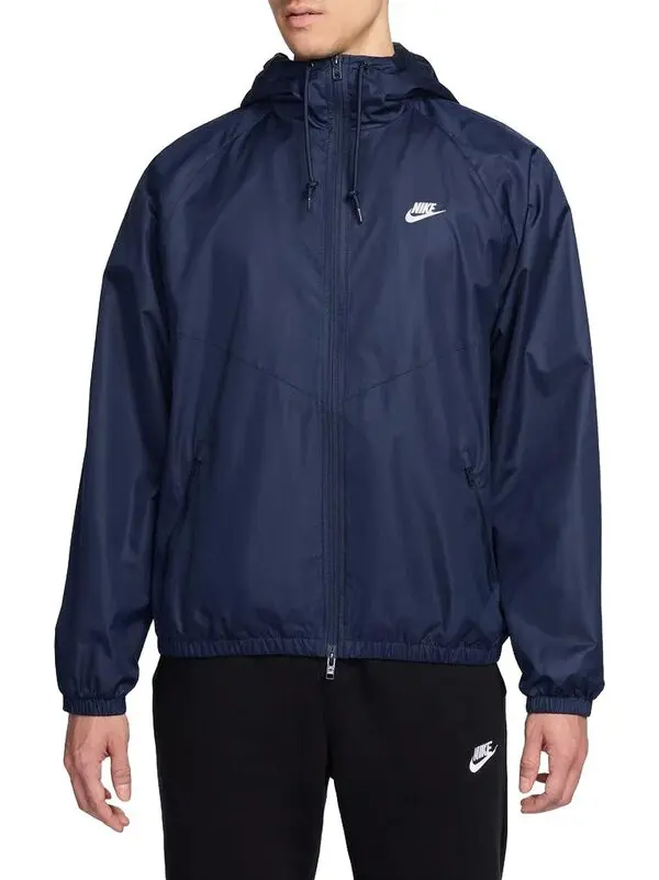 Nike Windrunner Hooded Lined Jacket - Midnight Navy/white