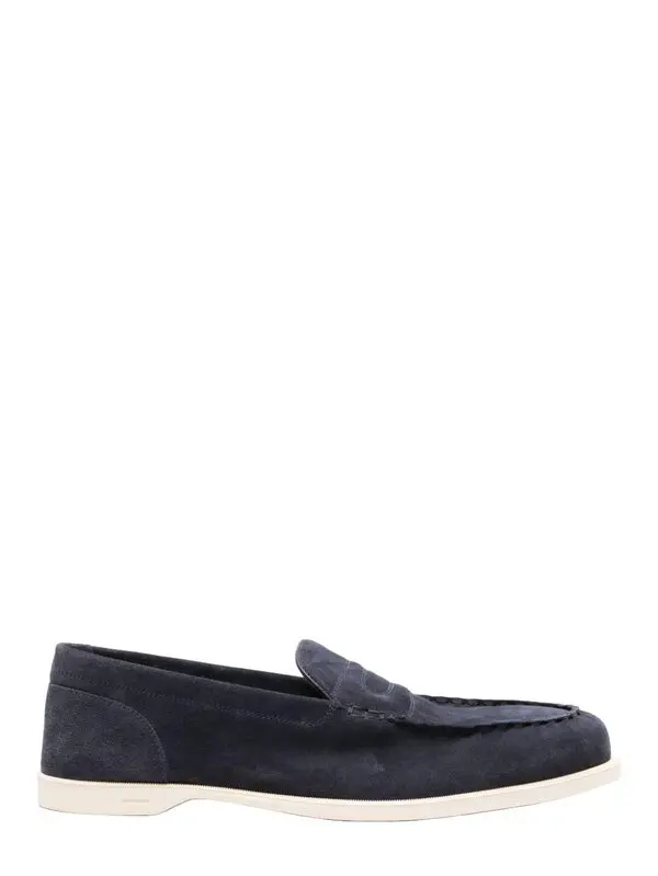 John Lobb Pace Suede Loafers - Blue