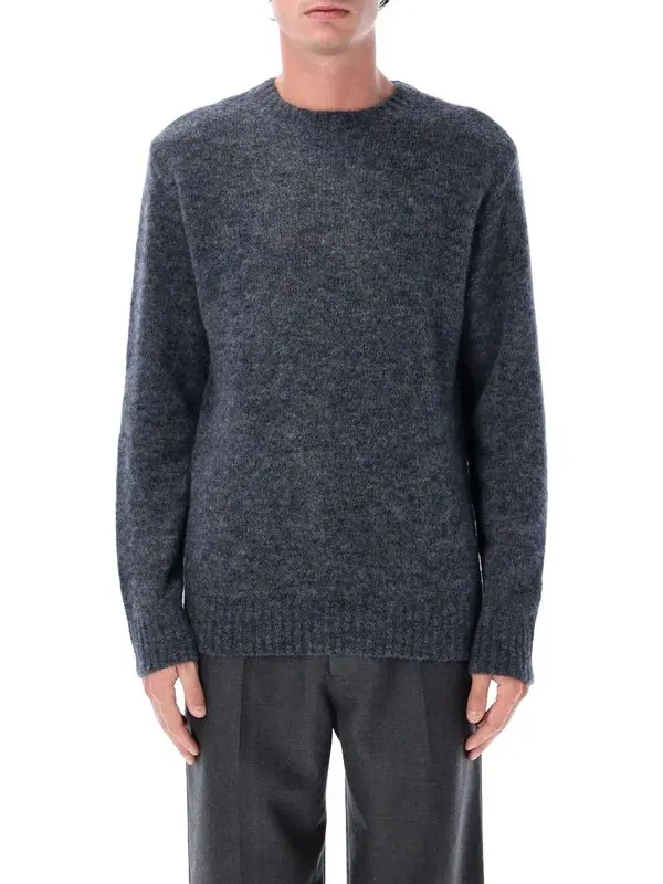 A.p.c. Lucas Alpaca Blend Crew Neck Sweater - Blue