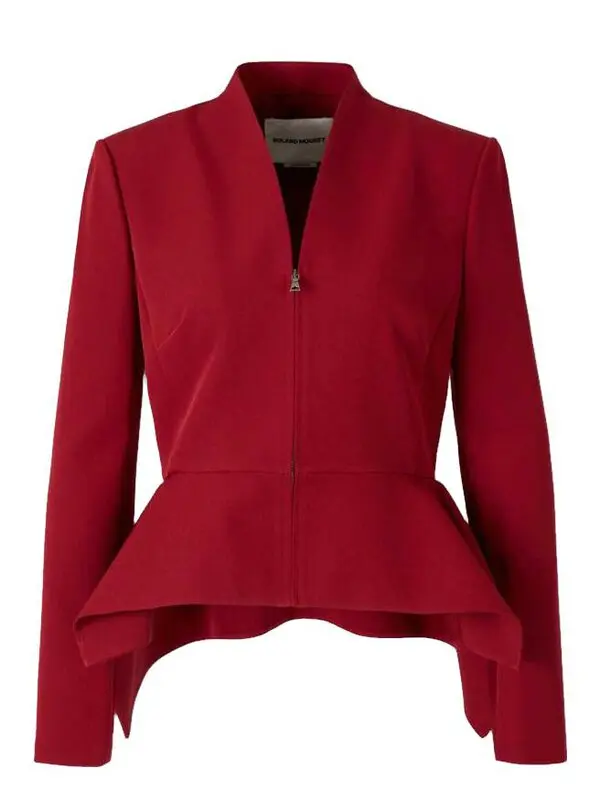 Roland Mouret Peplum Blazer - Red