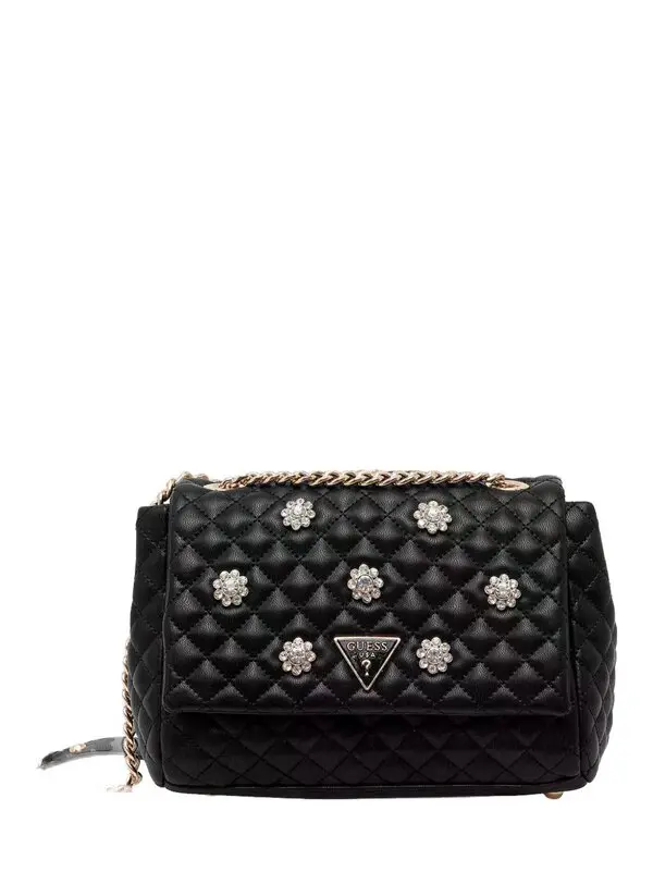Guess Quilted Cross Body Bag - Black