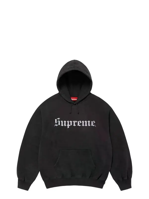 Supreme Logo-print Hoodie - Black
