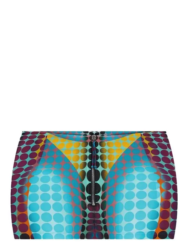 Jean Paul Gaultier Re-edition Dots Print Mini Skirt - Blue