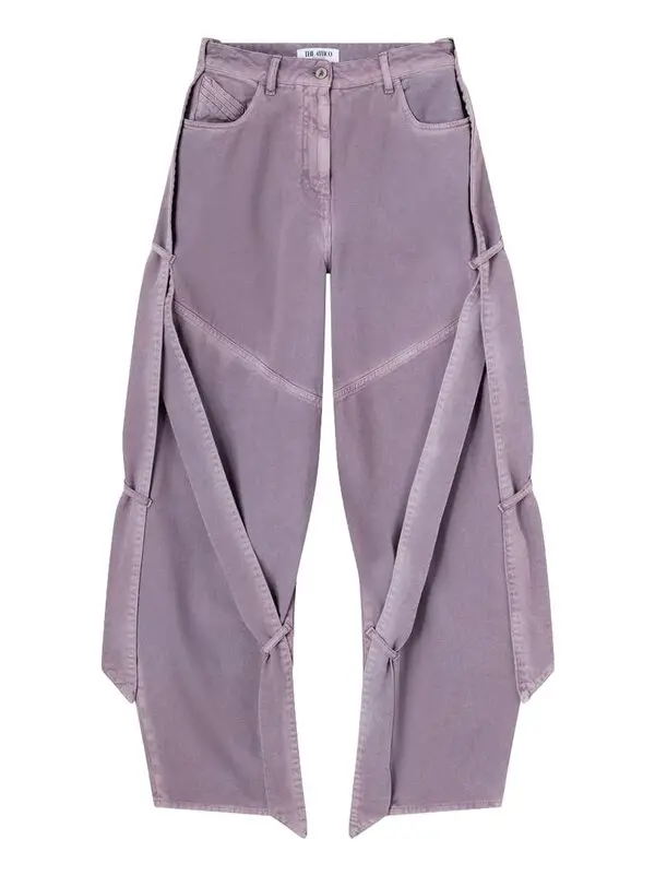 Attico Cotton Gabardine Pant - Purple