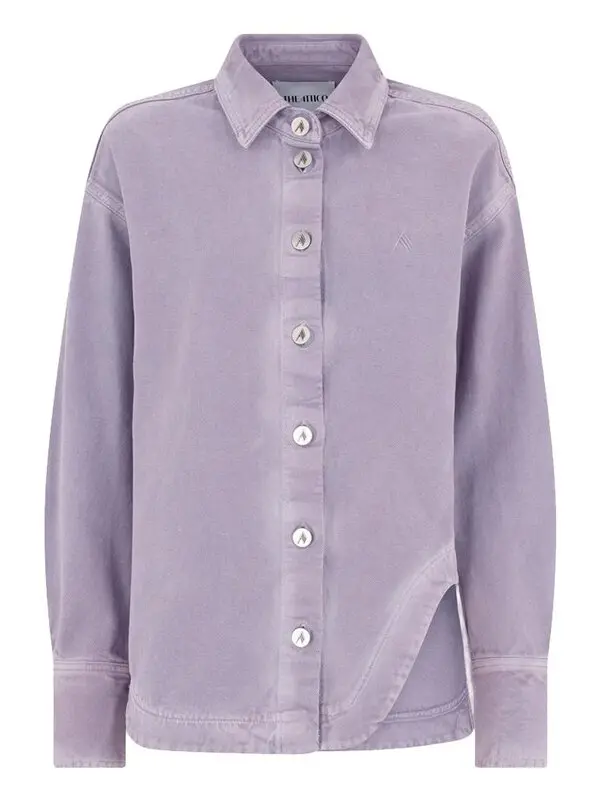 Attico Gabardine Button-down Shirt - Purple