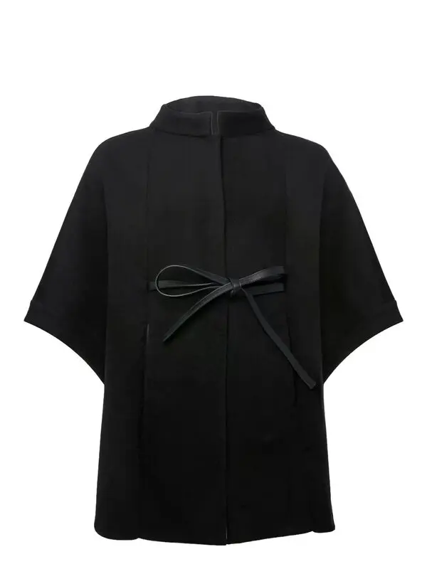 FRANZESE COLLECTION Belted Cape - Black