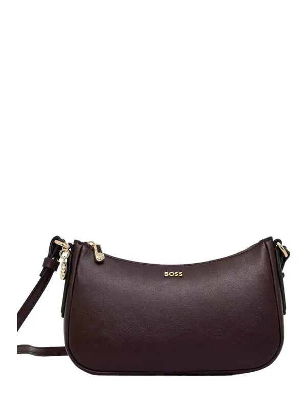 BOSS Mini Zip Satchel Crossbody Bag - Brown