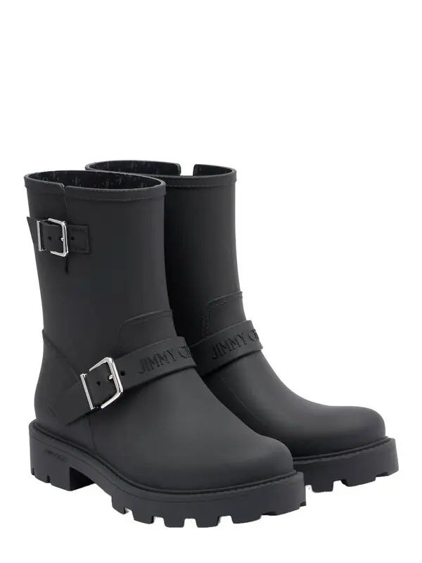 JIMMY CHOO Biker Ankle Boots - Black