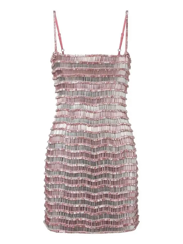 Rachel Gilbert Zeph Embellished Minidress - Pink