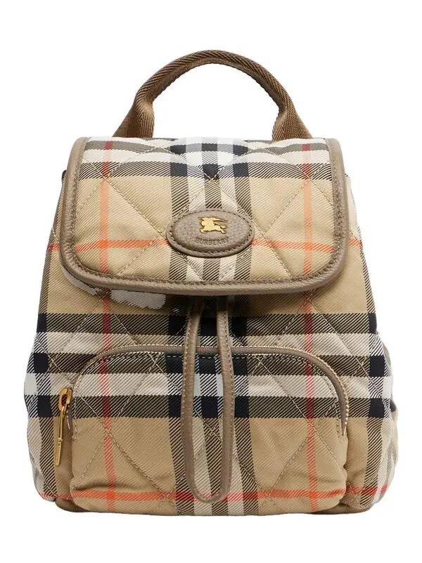 Burberry Mini Check Backpack - Beige
