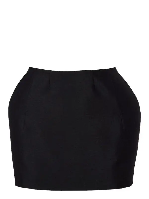 Magda Butrym Lace-trimmed Wool And Mohair Miniskirt - Black