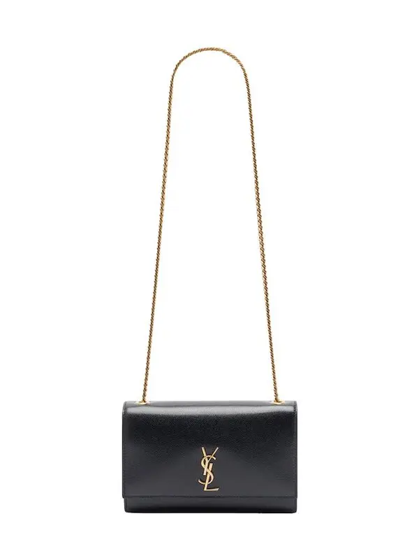 Saint Laurent Kate Small Leather Shoulder Bag - Black