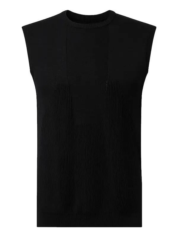 Rick Owens Ribbed-knit Virgin Wool Tank Top - Black