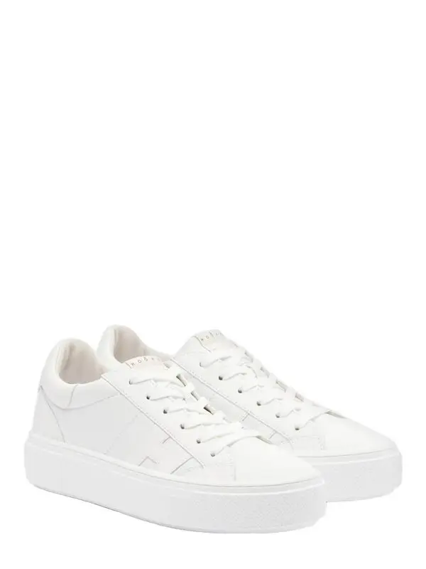 Hogan H705 Leather Platform Sneakers - White