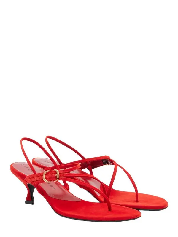 HERBERT LEVINE Starry Eyed 50 Suede Sandals - Red