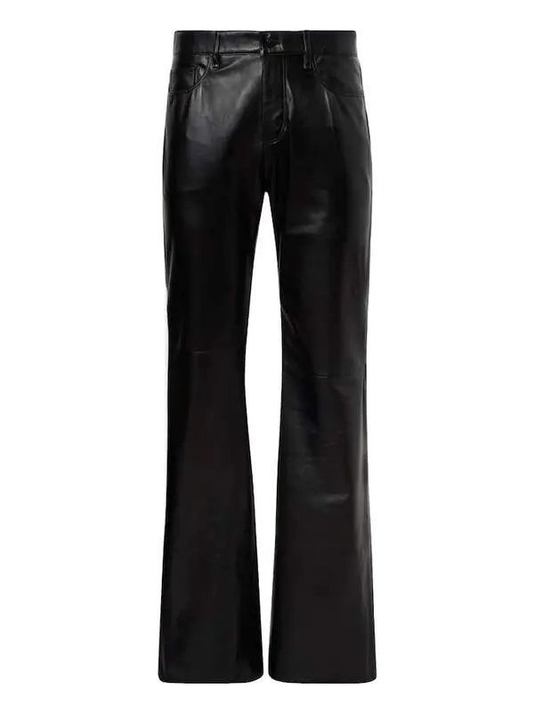 Acne Studios Leather Flared Pants - Black