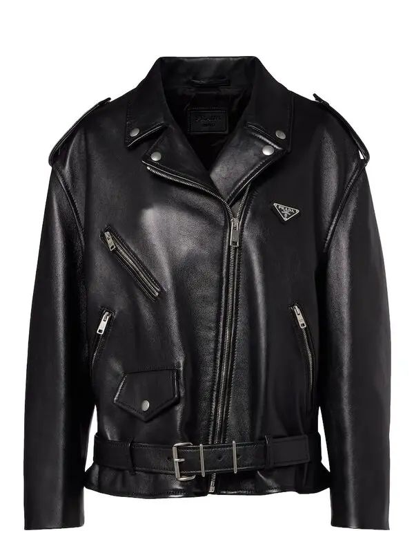 Prada Leather Biker Jacket - Black