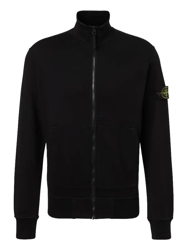 Stone Island Compass Cotton Half-zip Sweater - Black