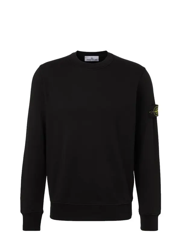 Stone Island Compass Cotton Jersey Sweatshirt - Black