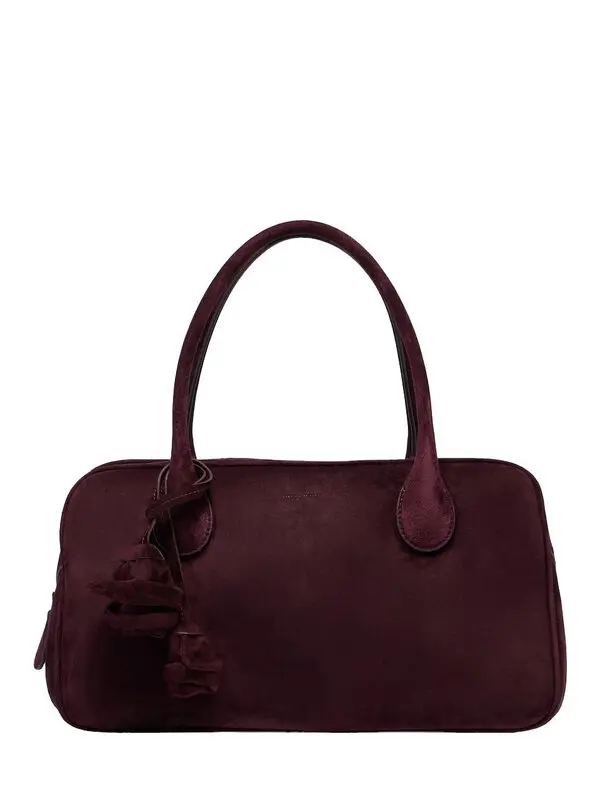 Magda Butrym Brigitte Large Suede Shoulder Bag - Purple