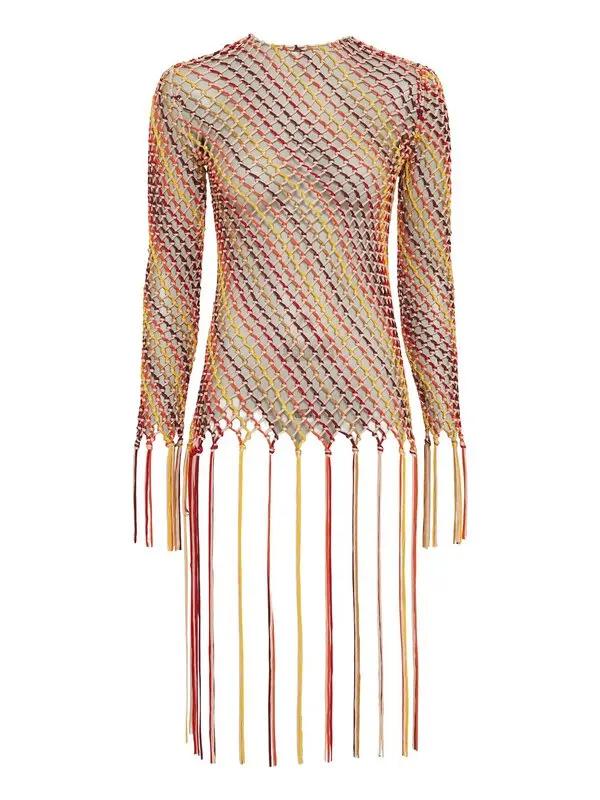 Gabriela Hearst Macaria Fringe Macrame Top - Multi