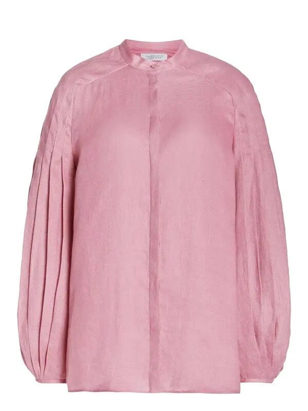 Gabriela Hearst Laetitia Linen Blouse - Rose Quartz
